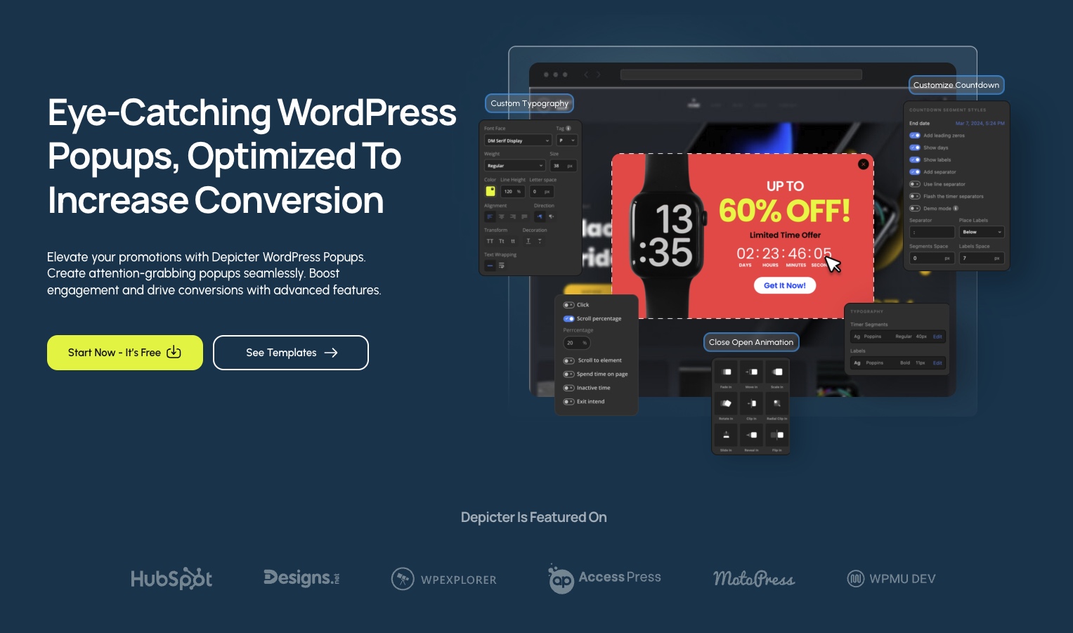 Depicter | WordPress Popup Builder and Slider, Code-Free!